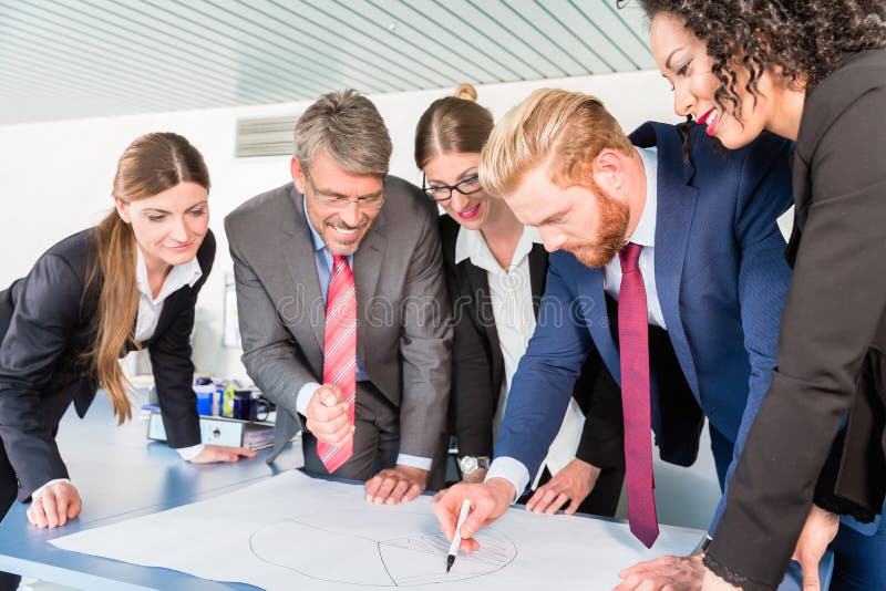 Group of Business People Analyzing Data Stock Image - Image of firm ...