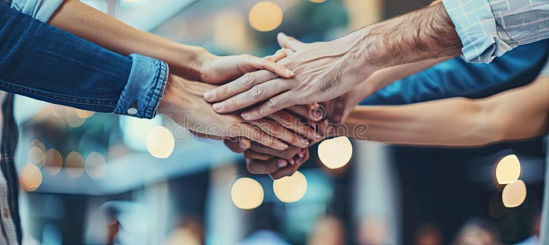 Business Individuals Join Hands in Unity and Teamwork Stock Photo ...