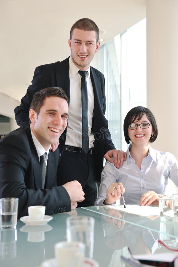 Group of Business People at Meeting Stock Image - Image of girl ...
