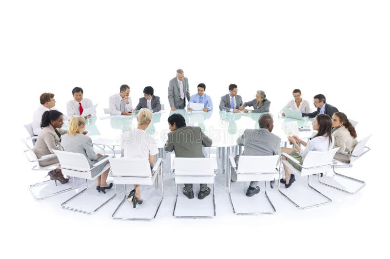 Group of Business People Meeting Stock Image - Image of descent ...