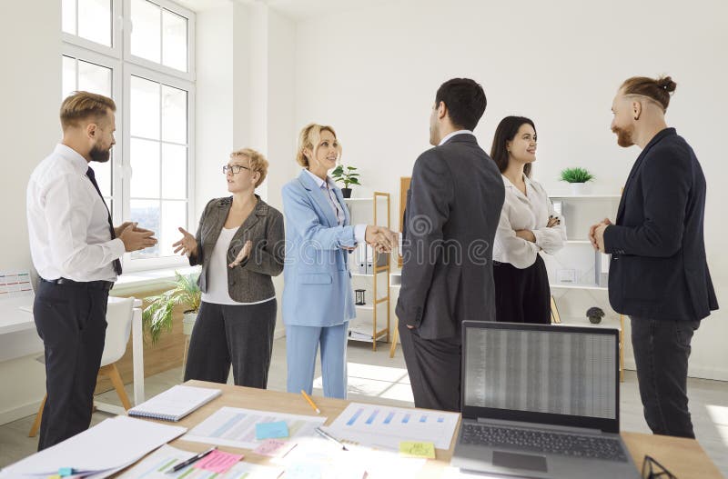 Group of Business People Networking at Office Event Stock Image - Image ...