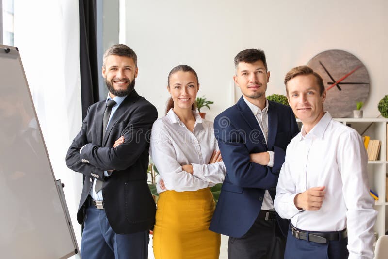 Group of Business People in Office Stock Image - Image of caucasian ...