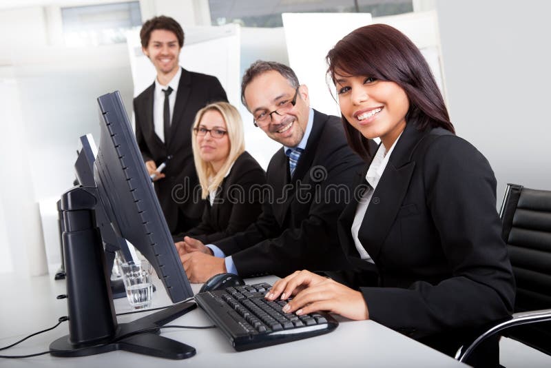 Office colleagues stock image. Image of company, businesspeople - 19418687