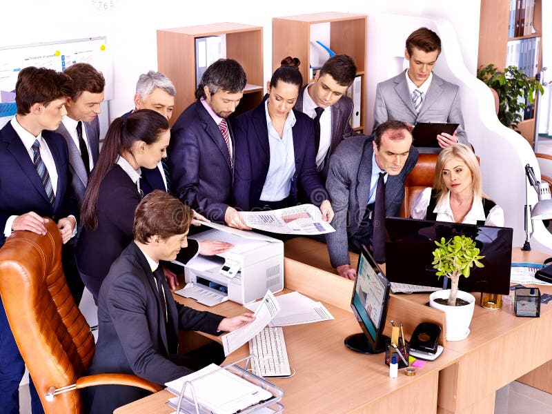 Group Business People in Office. Stock Image - Image of chart, group ...