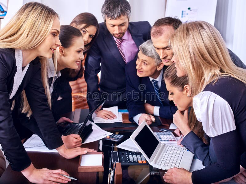 Group Business People in Office Stock Photo - Image of concept, company ...