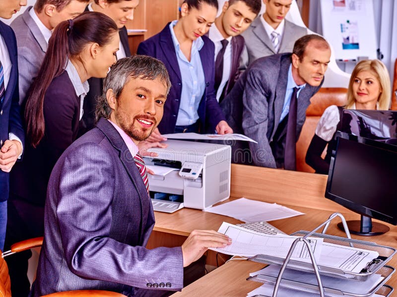 Group Business People in Office Stock Image - Image of folders, person ...