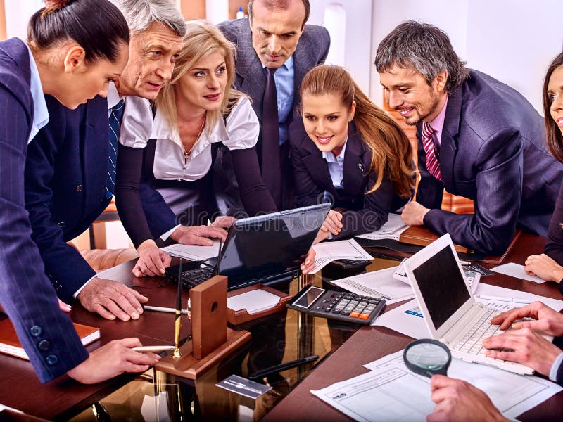 Group Business People in Office Stock Photo - Image of lamp, company ...