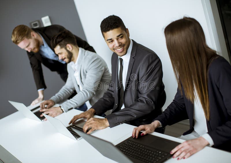 Group of Business People Sharing Their Ideas in the Office Stock Photo ...