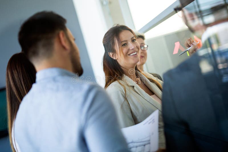 Group of Business People.Business People Sharing Their New Ideas. Stock ...