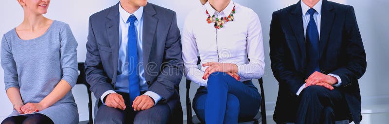 Group of Business People Sitting on Chair in Office Stock Photo - Image ...
