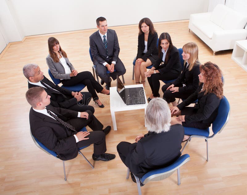 Group of Business People Sitting on Chairs Stock Image - Image of ...