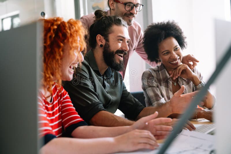 Group of Business People and Software Developers Working As a Team in Office Stock Photo - Image ...