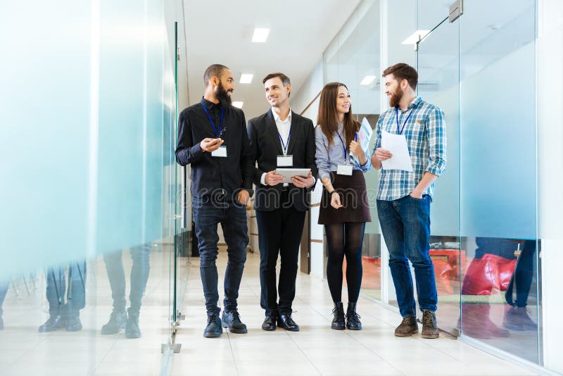 Group of Business People Standing in the Office Stock Image - Image of ...
