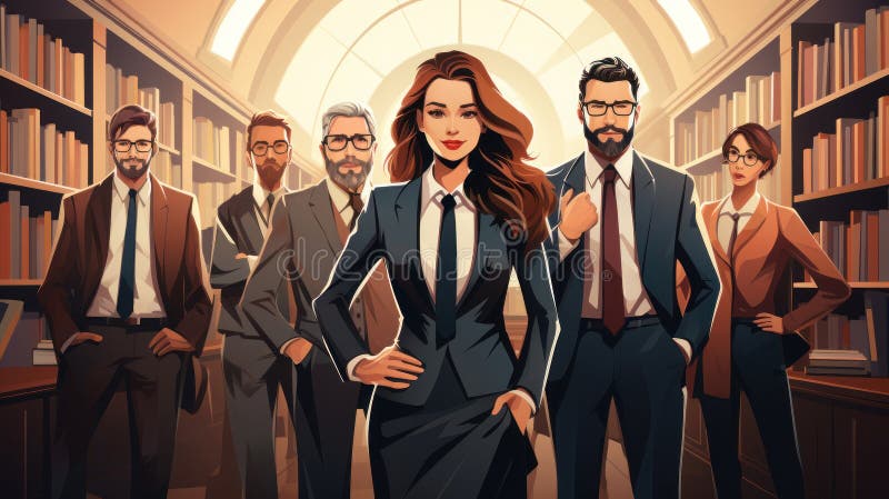 Group of Young Students with Laptops Working in the Park. Vector ...