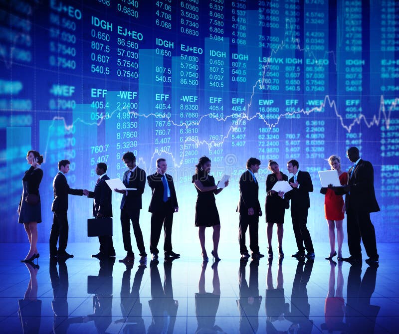 Group of Business People Stock Market Concept Stock Photo - Image of ...