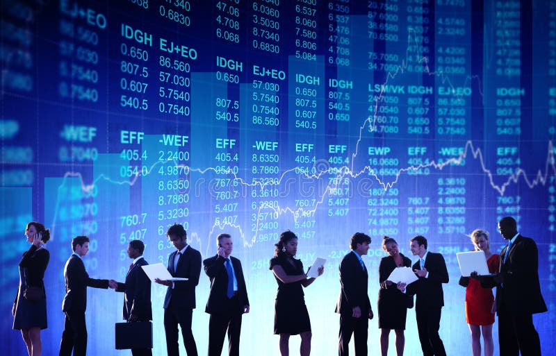 Group of Business People Stock Market Concept Stock Image - Image of ...