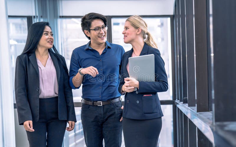 Group of Business People Talking Stock Image - Image of female, office ...