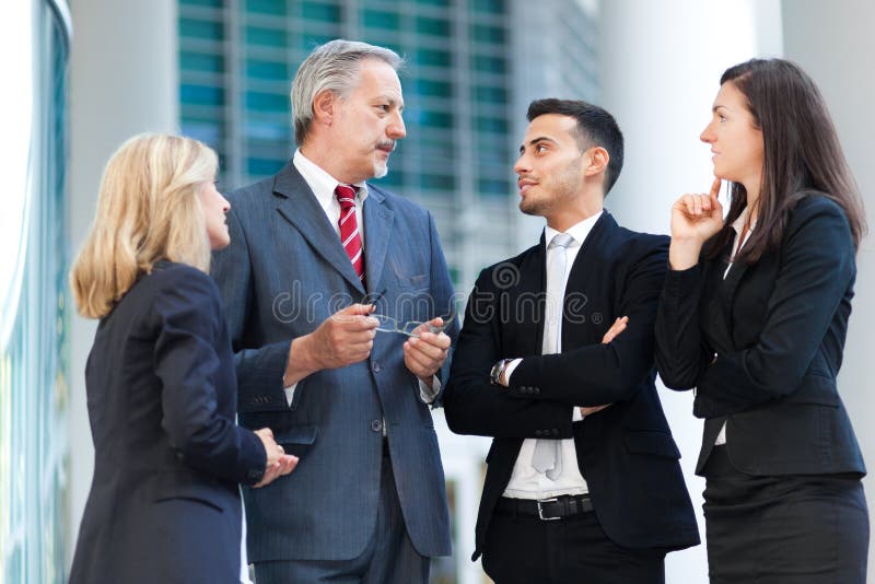 Group of Business People Talking Stock Image - Image of success ...