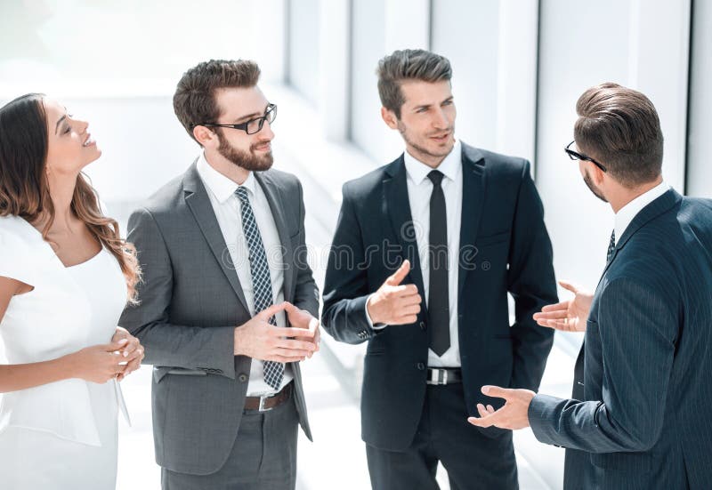 Group of Business People Talking ,standing in the Office Stock Image ...