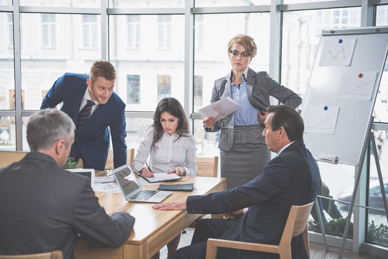 Group of Business People are Talking Stock Photo - Image of modern ...