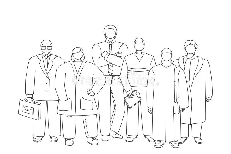 Group of Business People. Business Team with Determination and ...