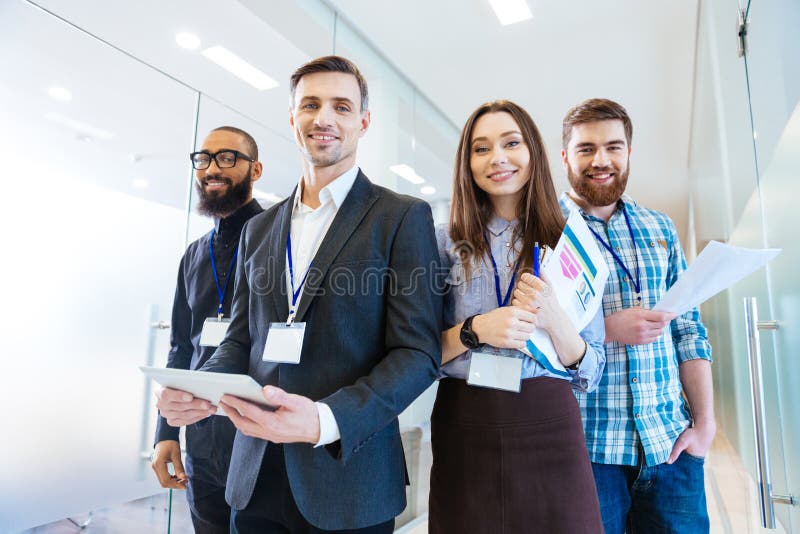 Group of Business People with Team Leader Stock Image - Image of office ...