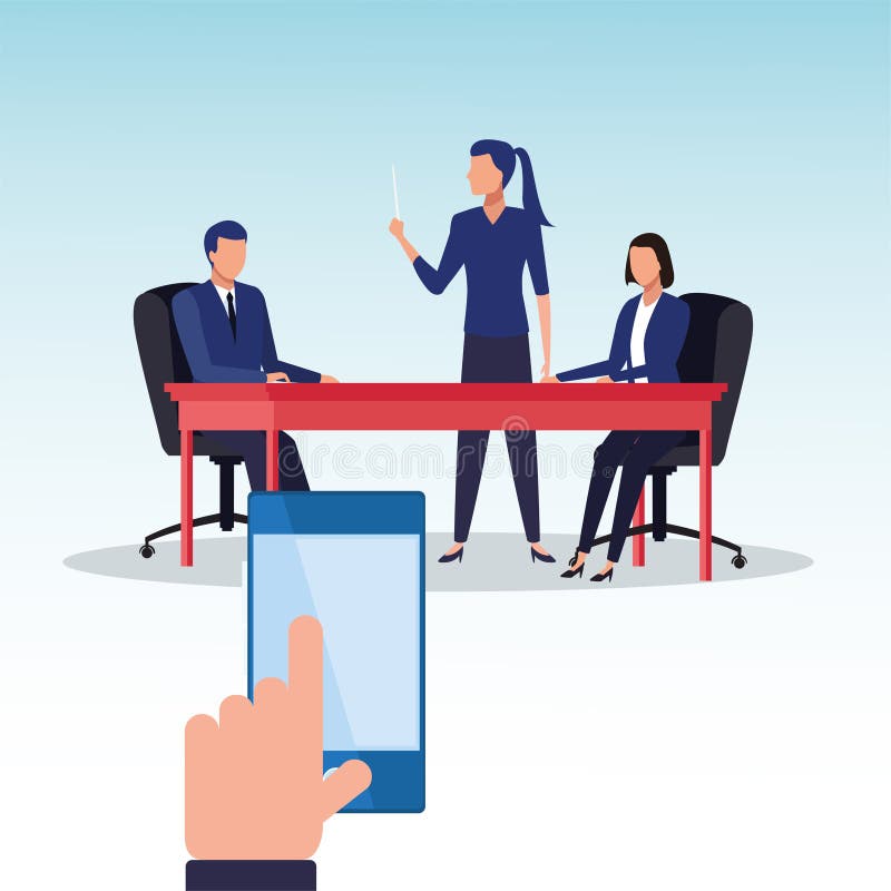 Teamwork Table stock vector. Illustration of work, diversity - 16280632