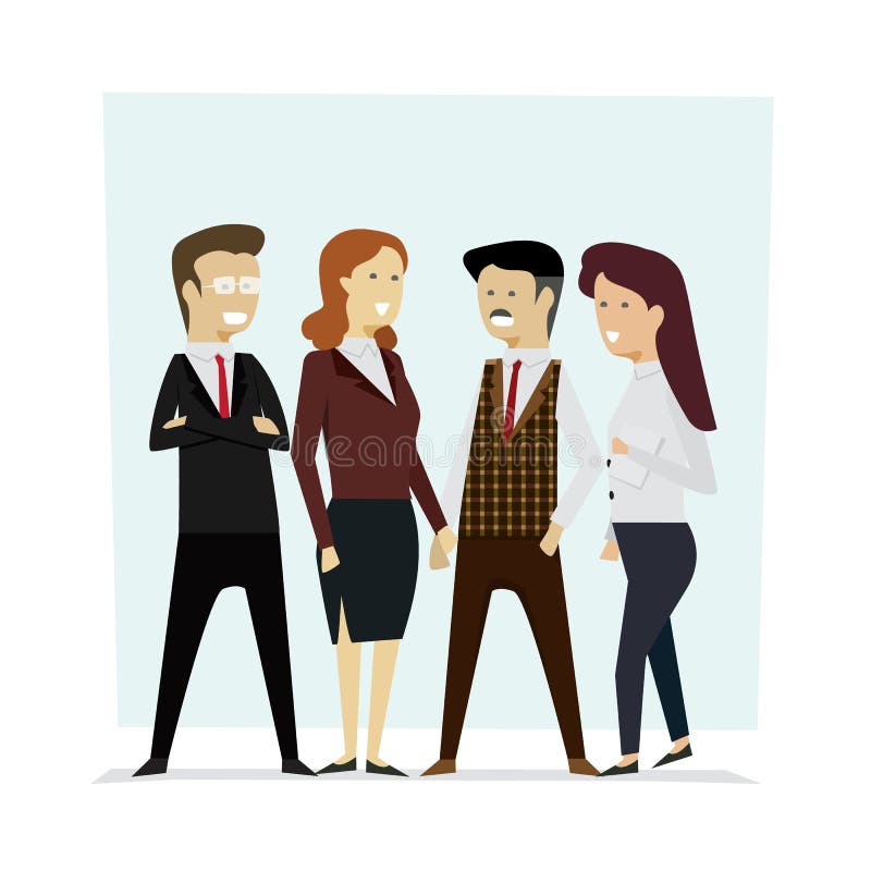 Group Business People Teamwork,Vector Illustration Cartoon Character ...