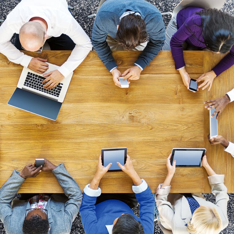 Group of Business People Using Digital Devices Concept Stock Photo ...