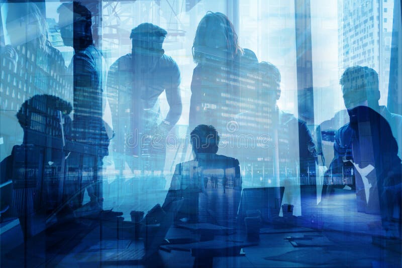 Group of Business People Work Together in a Modern Office Stock Image ...