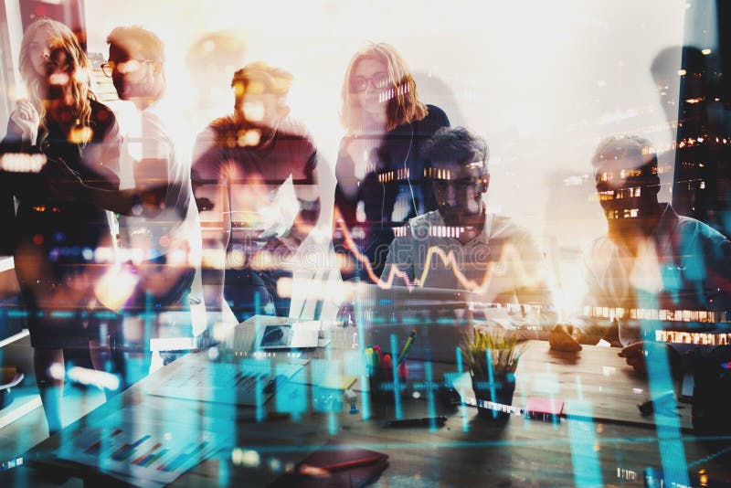 Group of Business People Work Together in Office Stock Image - Image of ...