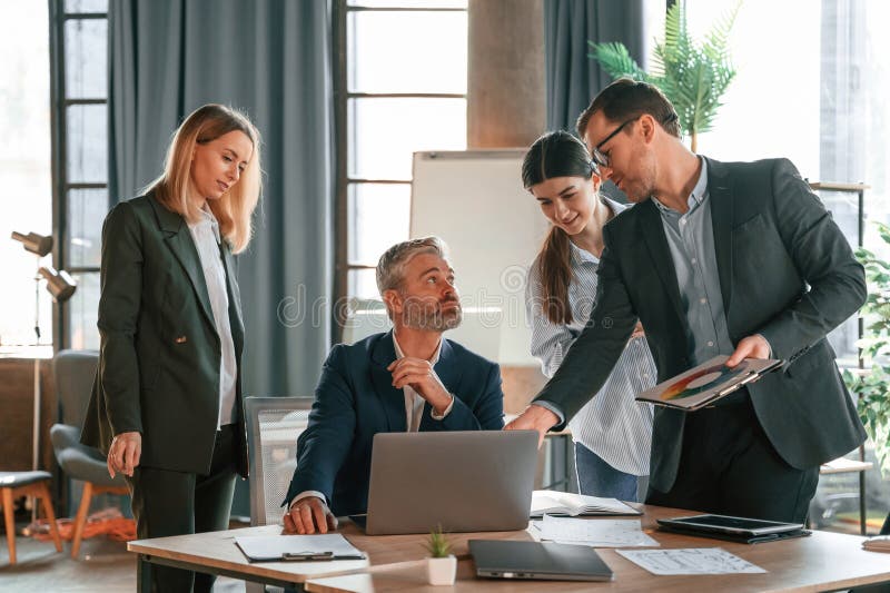 Group of Business People are Working in the Modern Office Stock Photo ...