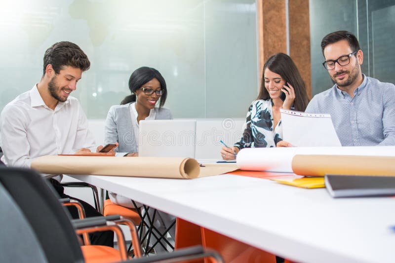 Group of Business People Working at Office Stock Photo - Image of ...