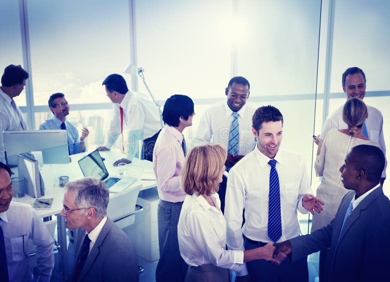 Group of Business People Working in an Office Stock Photo - Image of ...