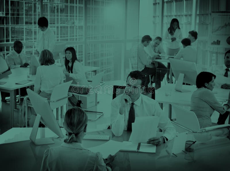 Group of Business People Working Office Meeting Concept Stock ...