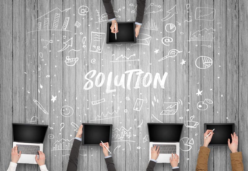 Group of Business People Working in Office Stock Image - Image of ...