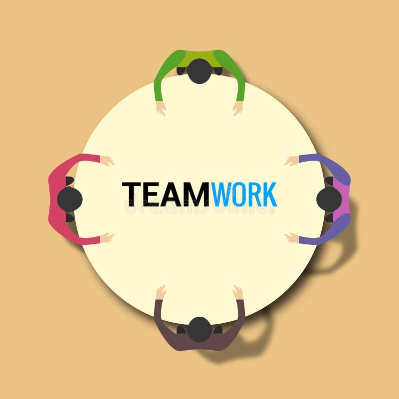 Group of Business People Working on Office Table. Team Work Concept ...