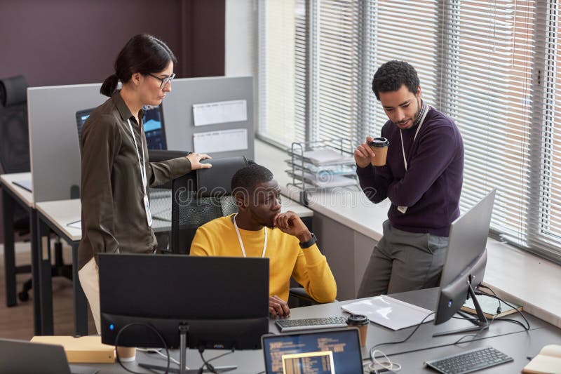 Group of Business People Working on Project in it Development Office ...