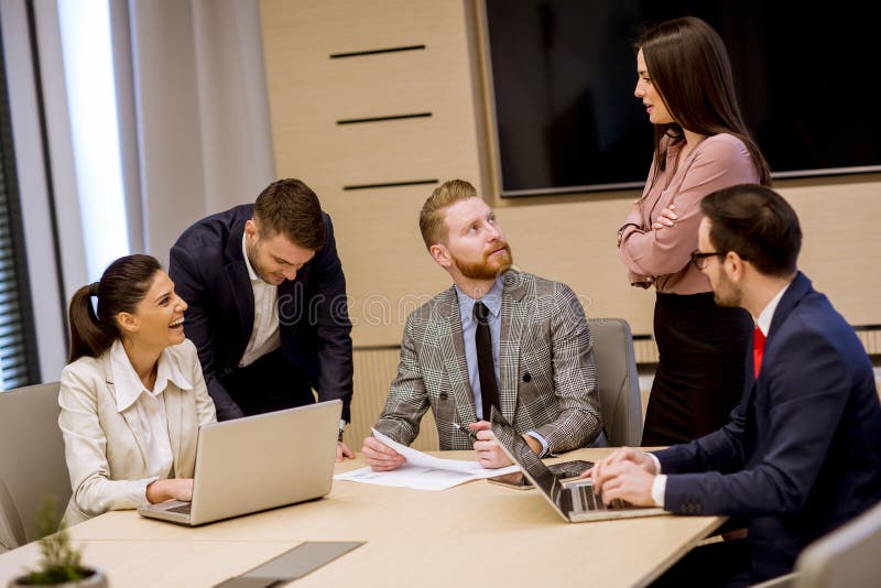 Business People Working Together in the Modern Office Stock Image ...