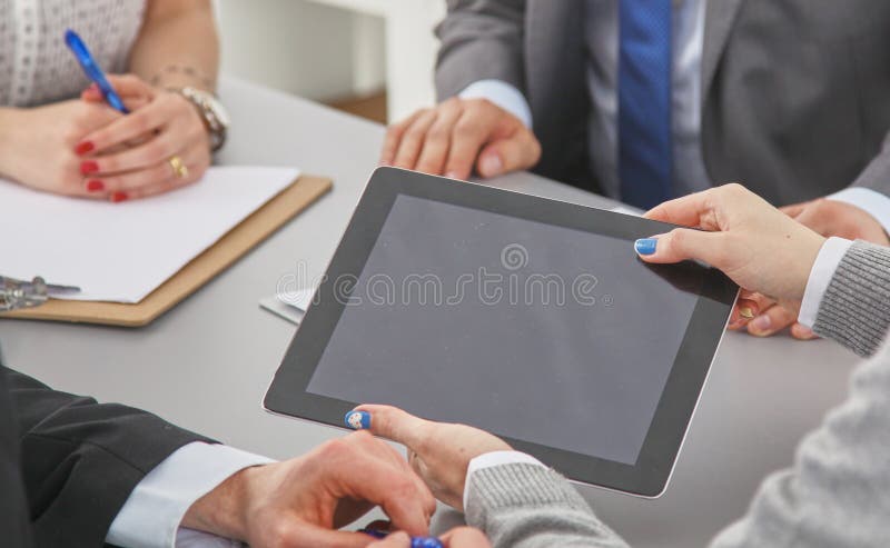 Group of Business People Working Together at the Table Stock Image ...