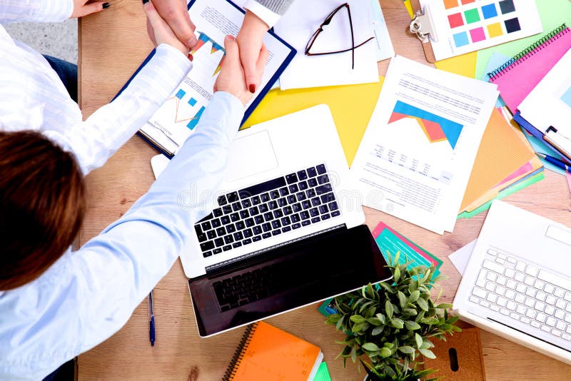 Group of Business People Working Together on White Background Stock ...