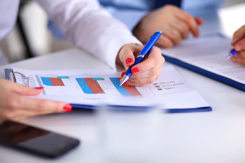 Group of Business People Working Together on White Background Stock ...