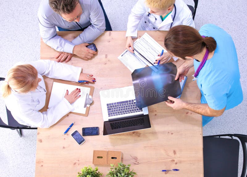 Group of Business People Working Together on White Stock Photo - Image ...