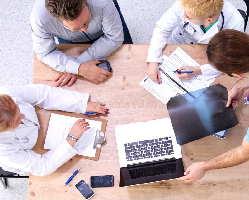 Group of Business People Working Together on White Stock Photo - Image ...