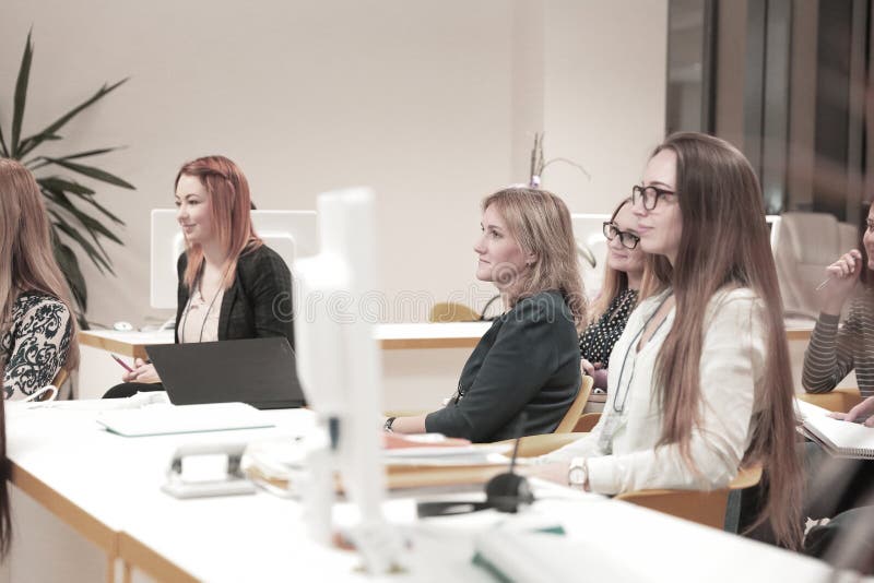 Group of Business People at the Workshop Stock Image - Image of modern ...