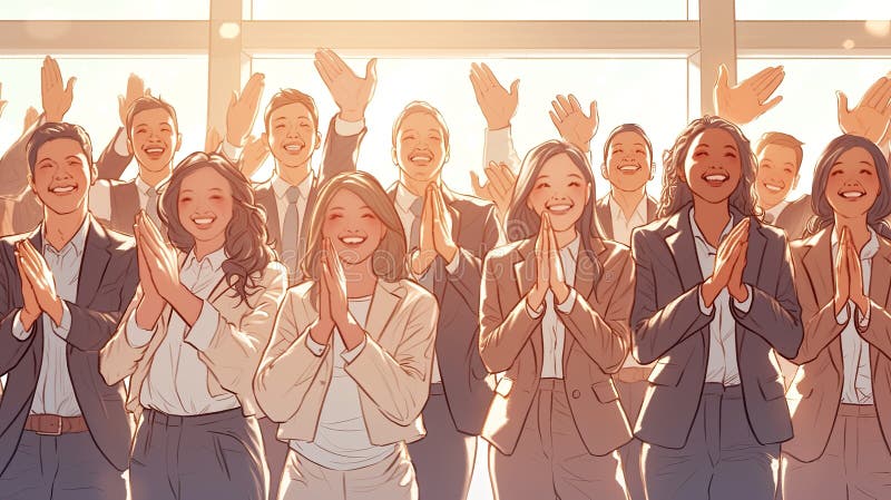 Clapping Hands Group Stock Illustrations – 1,031 Clapping Hands Group ...