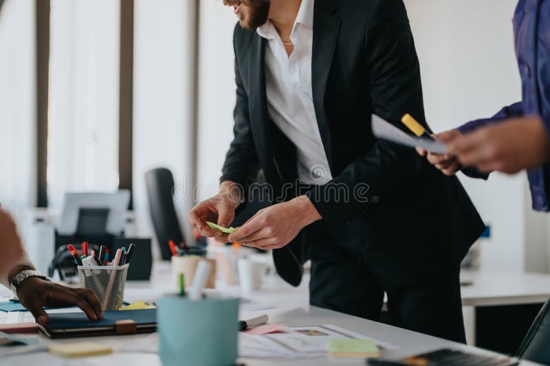 Group of Business Professionals Collaborating in a Modern Office ...