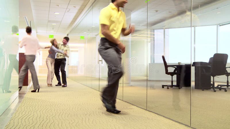 Group of Business Professionals Dancing in Office Stock Video - Video ...