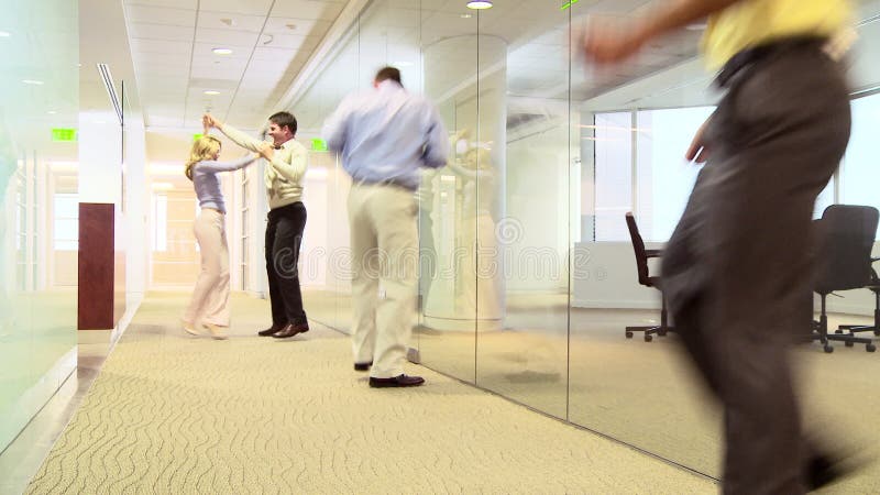 Group of Business Professionals Dancing in Office Stock Video - Video ...