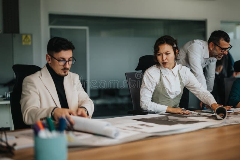 Business Team Discussing and Strategizing in Modern Office Setting ...